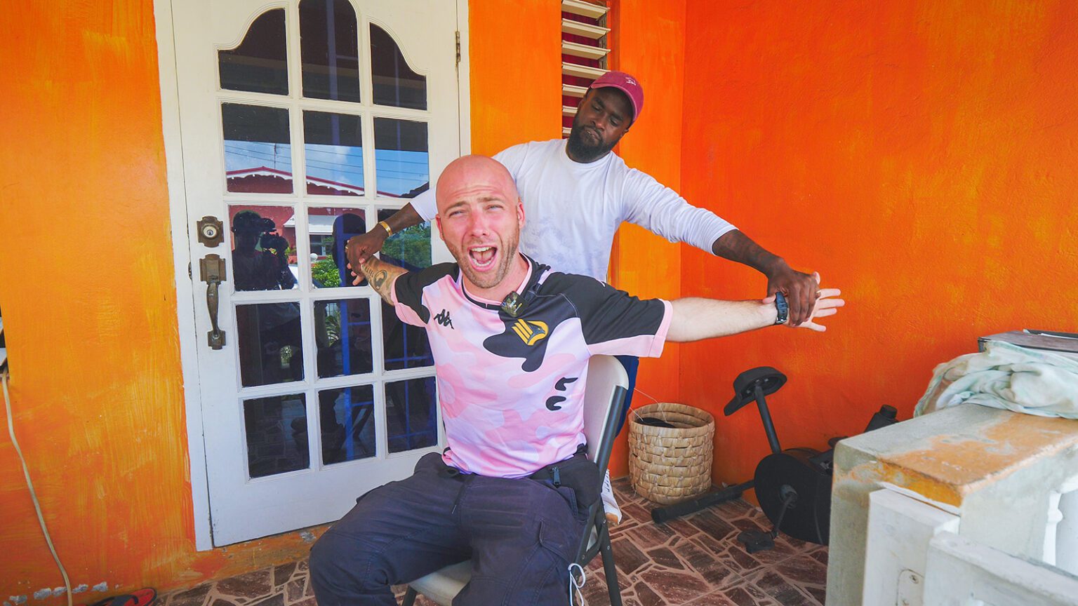 Authentic Barbados Haircut Experience on Front Porch! - David's Been Here