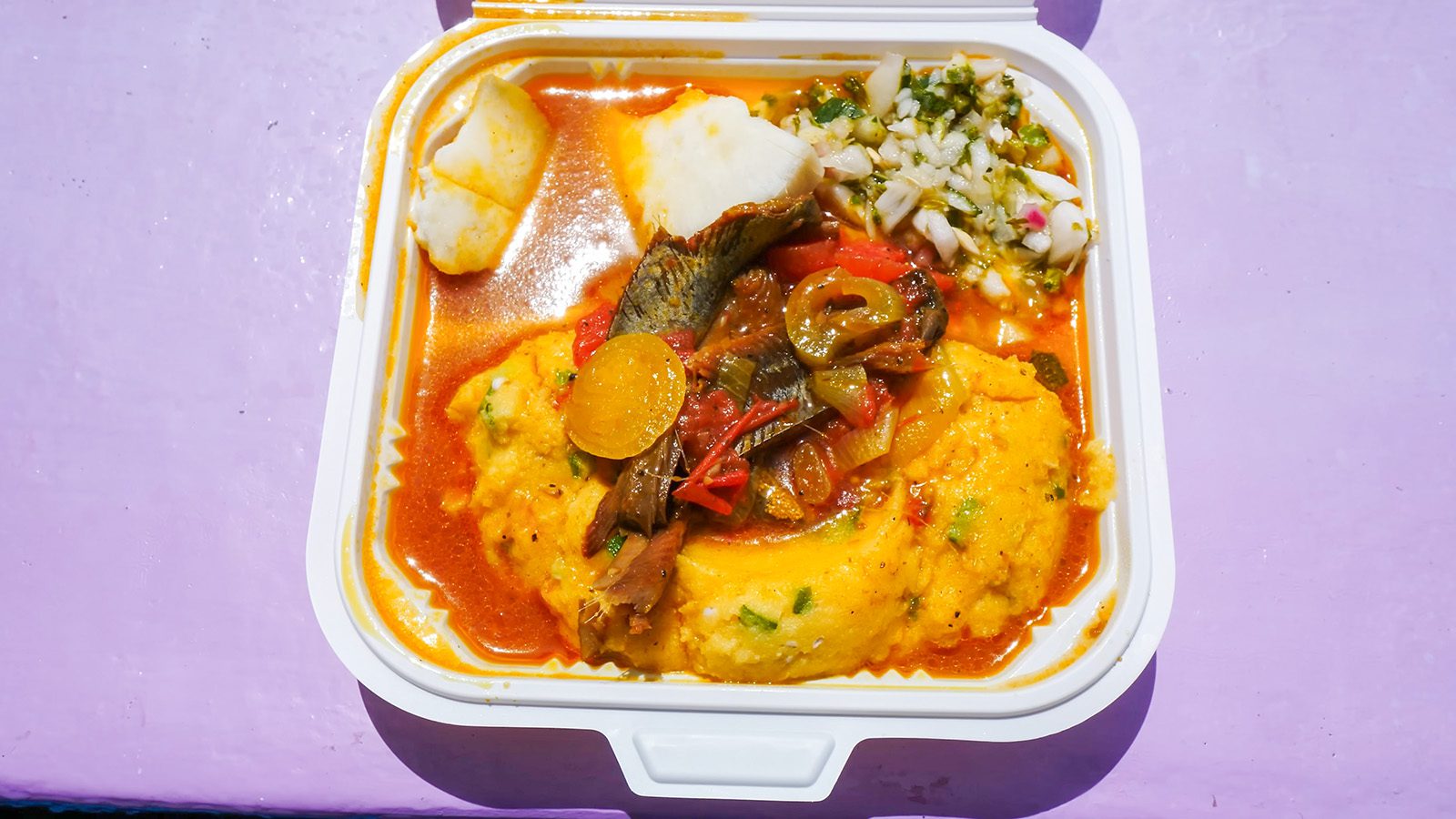Eating Flying Fish and Coucou in Oistins, Barbados! - David's Been Here